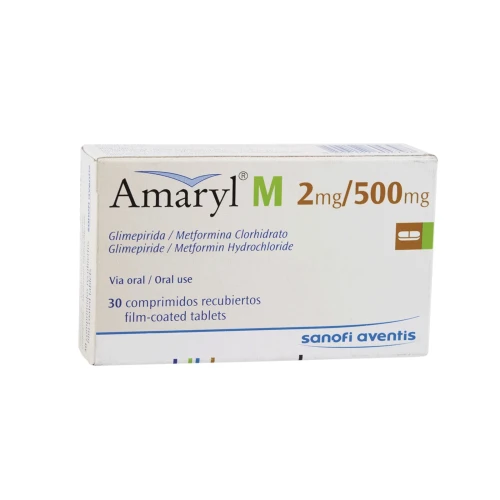 Amaryl M 2 / 500 MG 30 Tablets