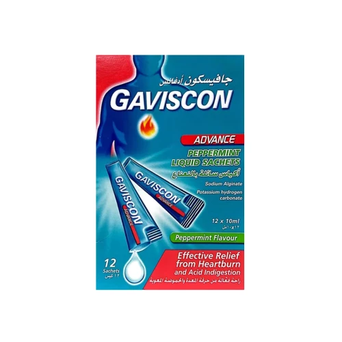 Gaviscon ADV Peppermint Sach Oral Susp 10ML 12'S