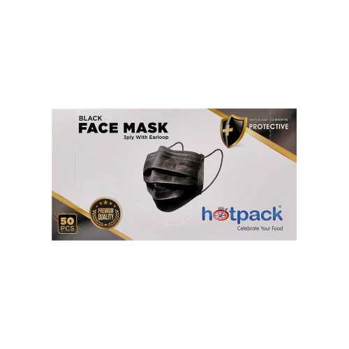 NHE Disposable BLACK Face Mask 50's