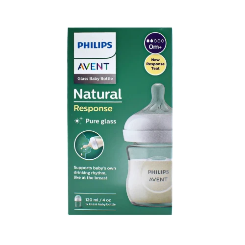 Philips Avent Natural Response Glass Bottle (0m+) 120ml SCY930/01