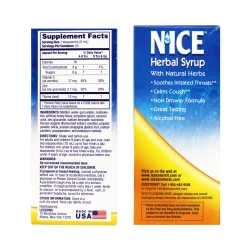 Nice Herbal Syrup Hony 4 Oz 118 ml